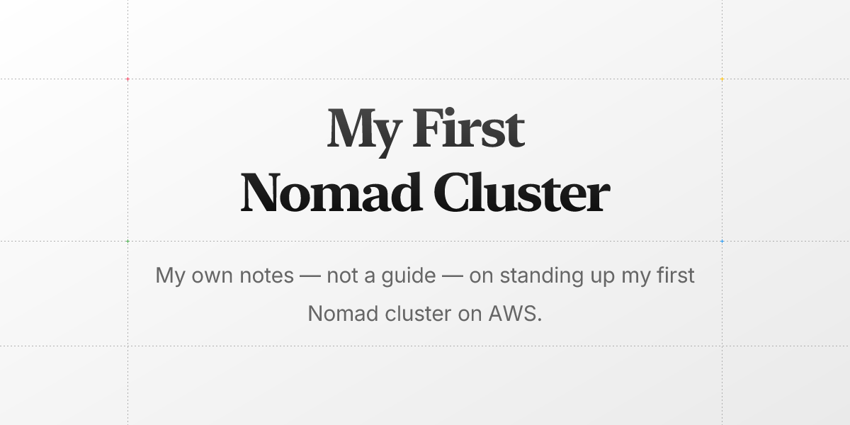 My First Nomad Cluster | Kevin Wang’s Blog